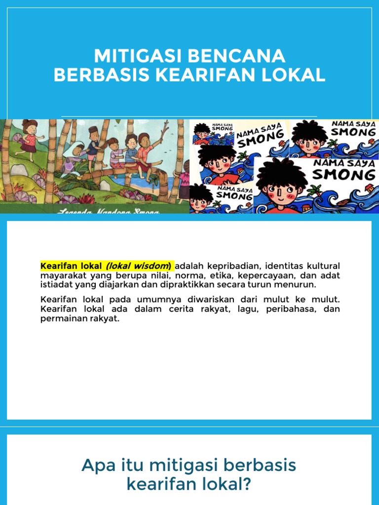 Mitigasi Bencana Berbasis Kearifan Lokal PDF | PDF