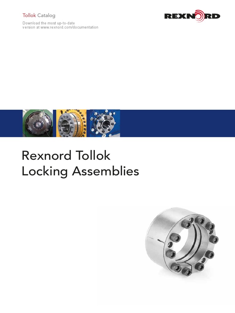 Rexnord Tollok - Locking Assembly PDF | PDF | Screw | Mechanical ...
