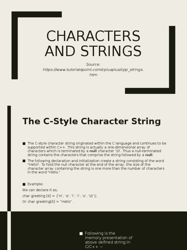 Characters and Strings | PDF