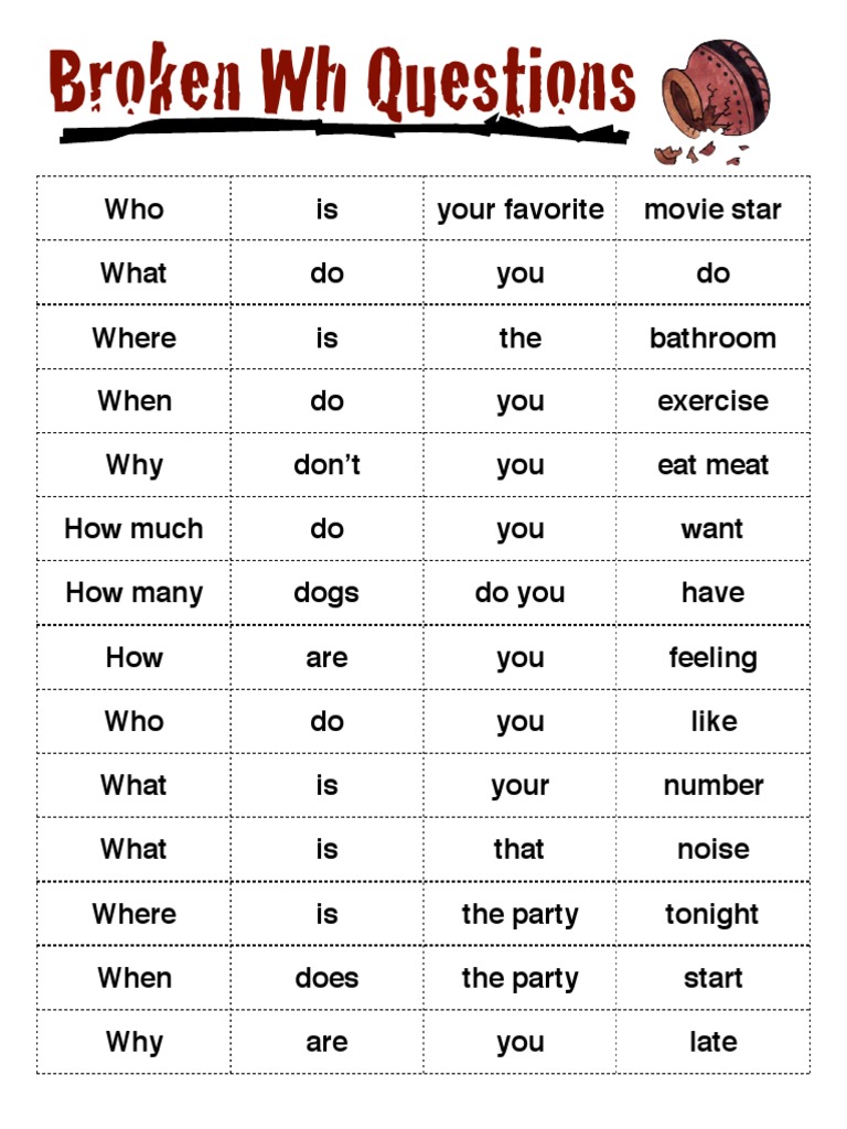 Broken WH Questions | PDF | Symbols | Linguistic Morphology