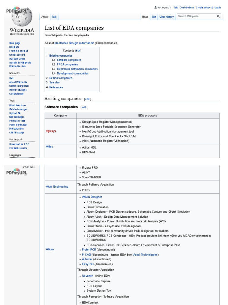 A List of Electronic Design Automation (EDA) Companies | PDF ...