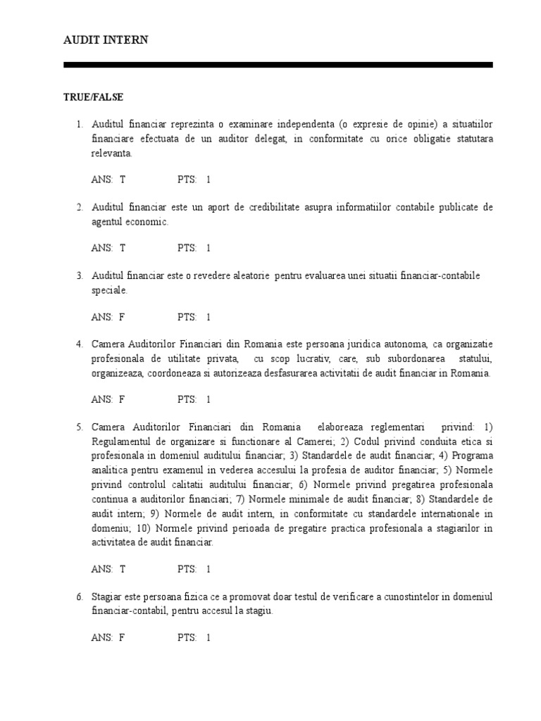 Audit Intern | PDF Audit Intern | PDF