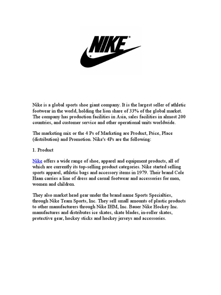 4 Ps | PDF | Nike | Brand