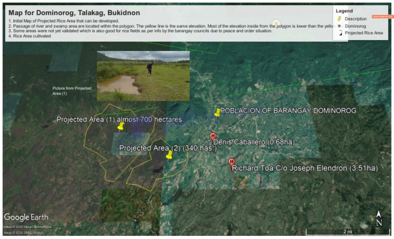 Map For Dominorog, Talakag, Bukidnon: Picture From Projected Area | PDF