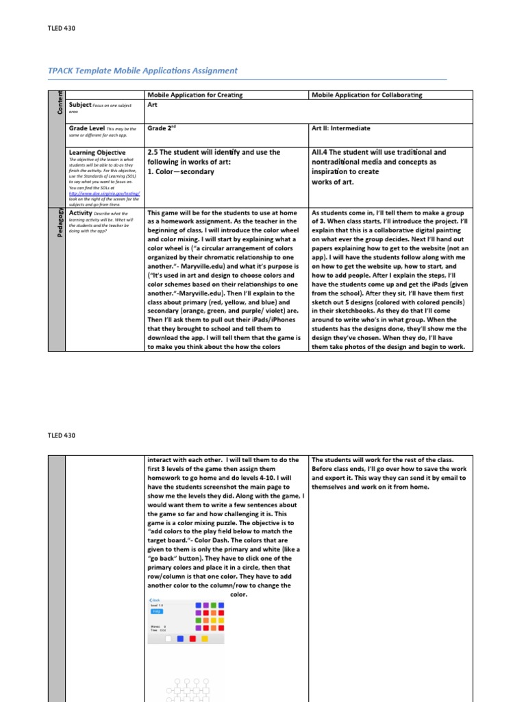 Mod 6 Tpack App Review Template | Download Free PDF | Application ...