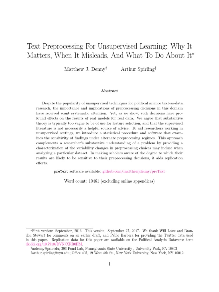 Preprocessing Pdf Pdf Statistics Science