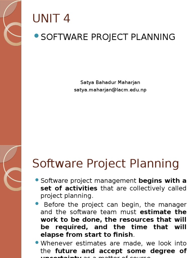 Chapter 4 SE - Software Project Planning | Download Free PDF | Performance Indicator | Software