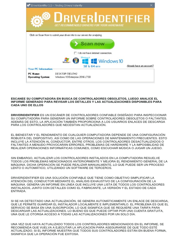 Driver Identifier 5.2 + Portable | PDF | Microsoft Windows | Software