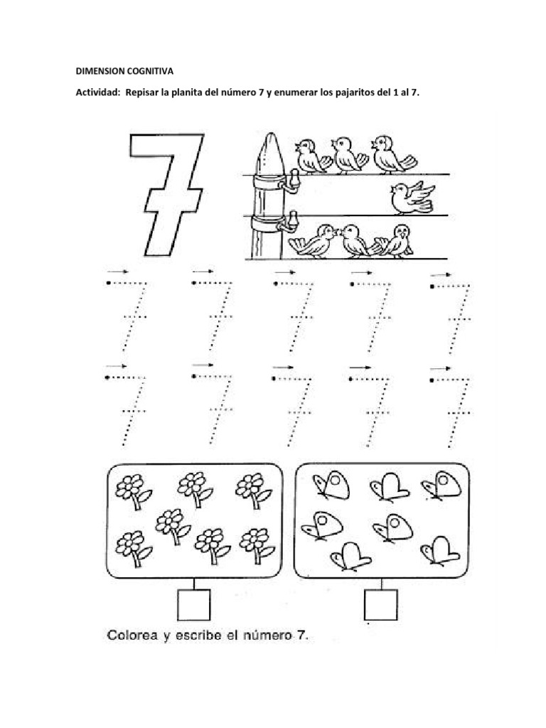 Actividades Cognitivas con el Nº 7 | PDF