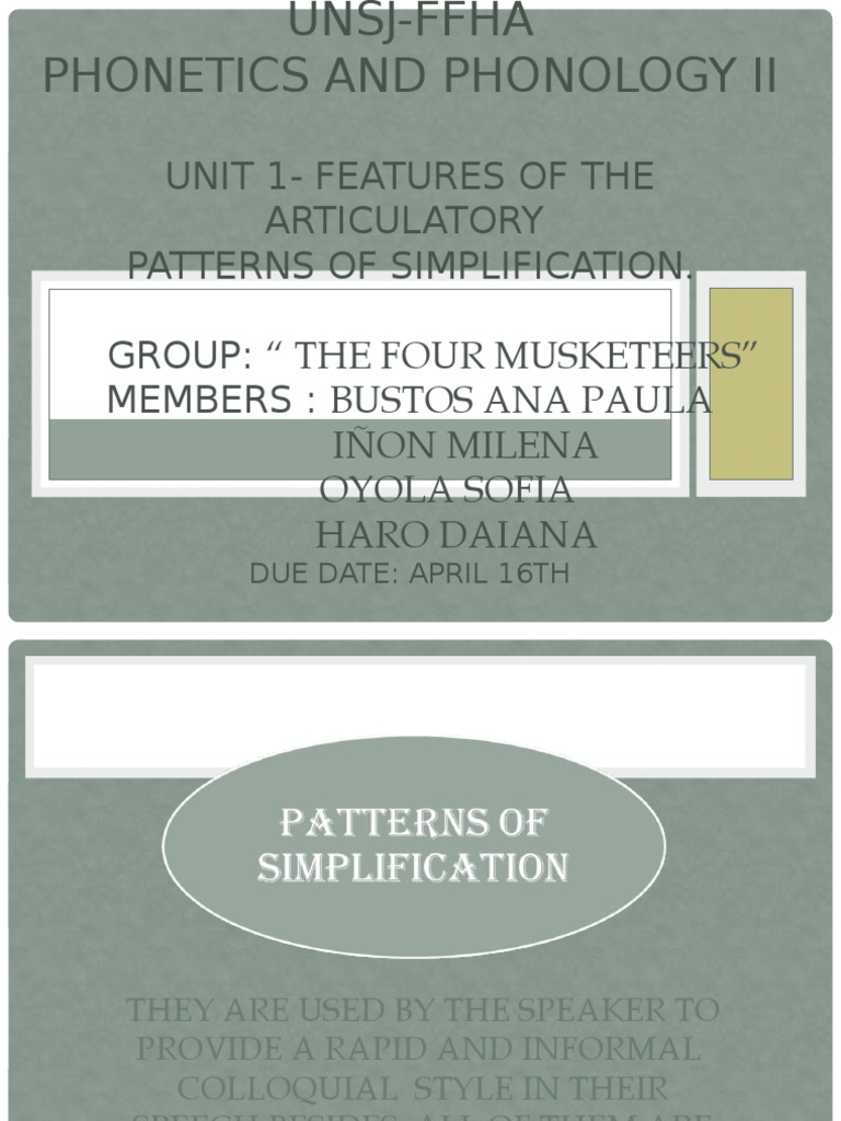 Presentation Patterns of Simplification | PDF | Language Arts & Discipline