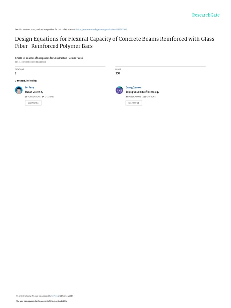 Design Equations For Flexural Capacity of Concrete Beams Reinforced ...