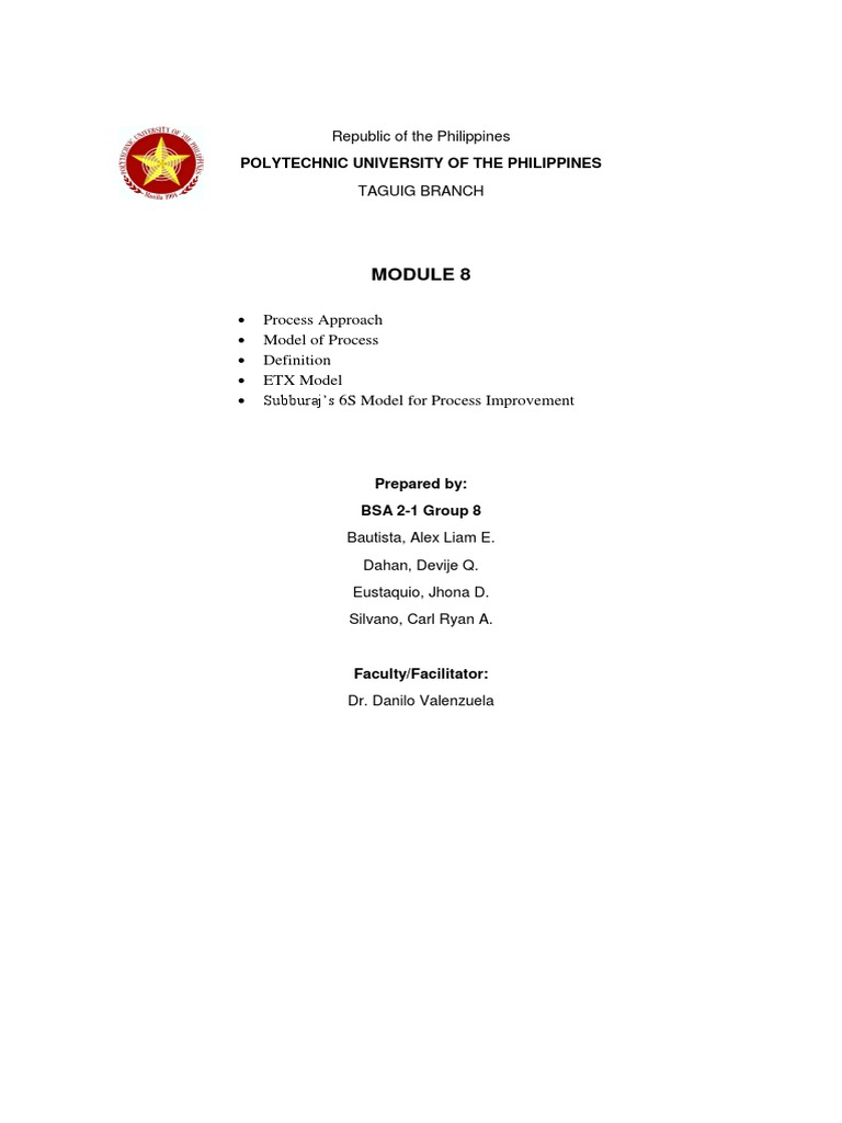 Module 8 Process Approach | PDF | Quality Management | Quality ...
