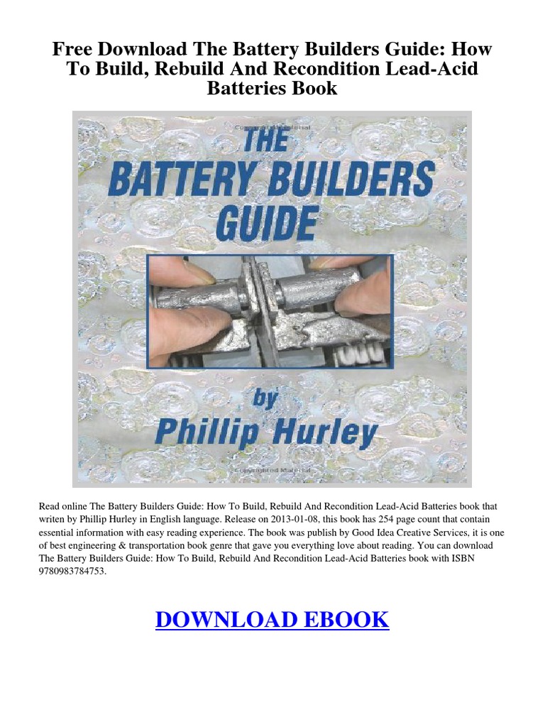Vdocuments - MX - Free Download The Battery Builders Guide How To Build ...
