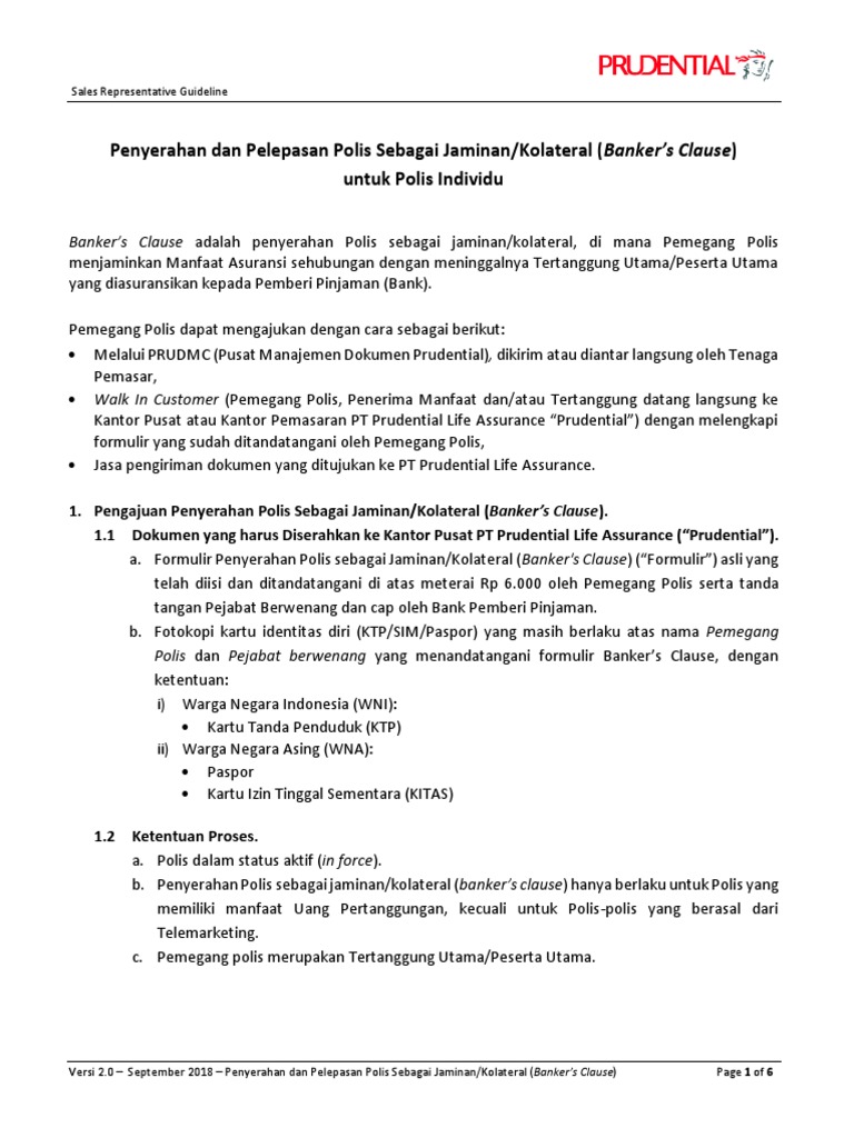 Sales Rep Guide Banker's Clause | PDF