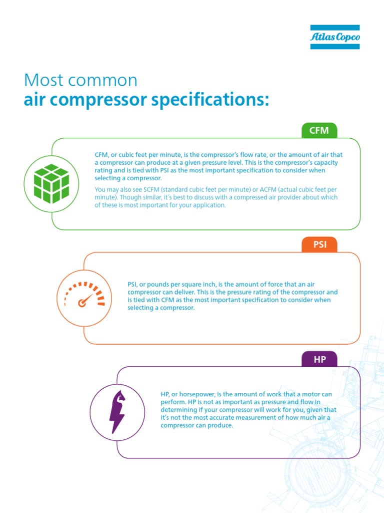 Most Common Air Compressor Specifications | PDF | Energy Technology ...