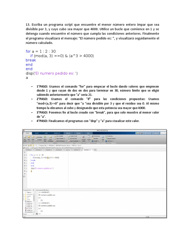 Ejercicios MATLAB 131415 y 19 | PDF | Matriz (Matemáticas) | Objetos ...