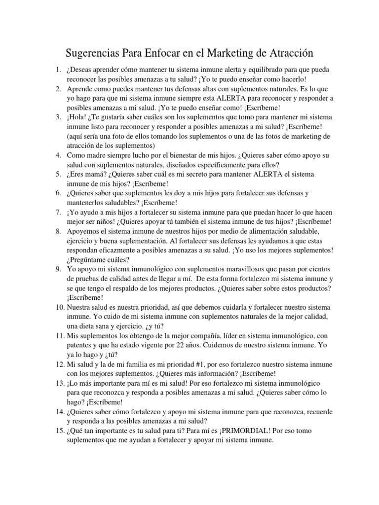 Frases para Usar Con El 4life Connect | PDF | Sistema inmune | Bienestar