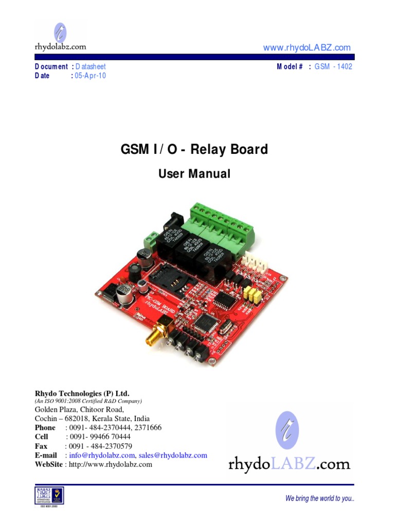GSM I/O - Relay Board: User Manual | PDF | General Packet Radio Service ...