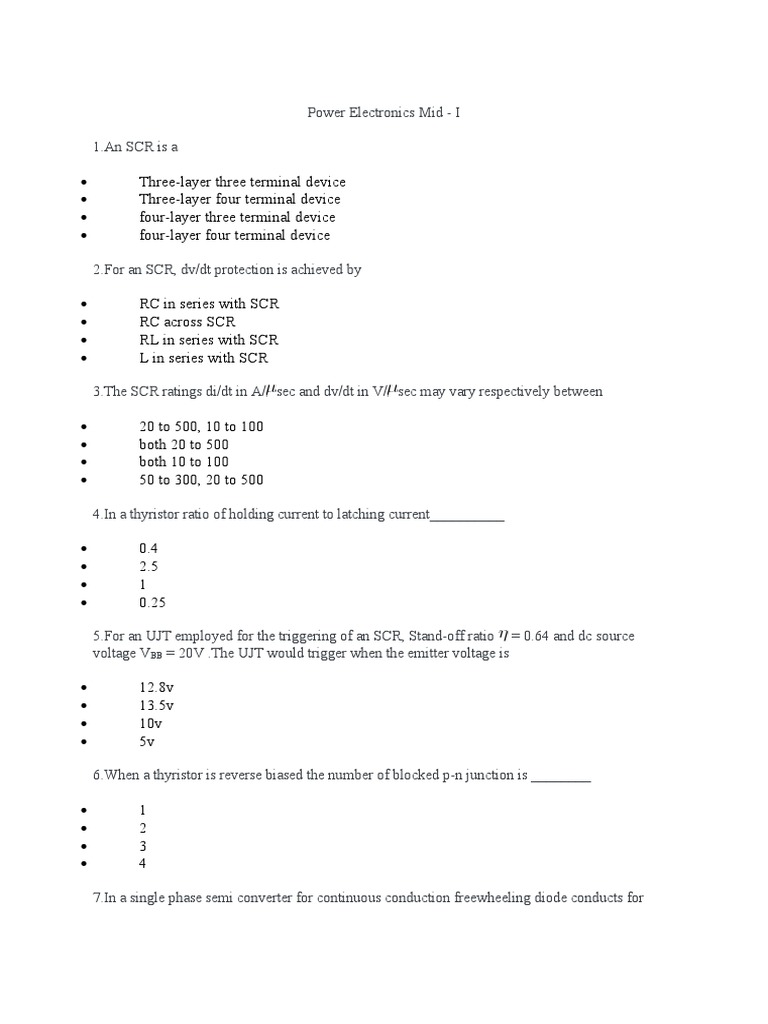 MID Question Paper | Download Free PDF | Power Inverter | Rectifier
