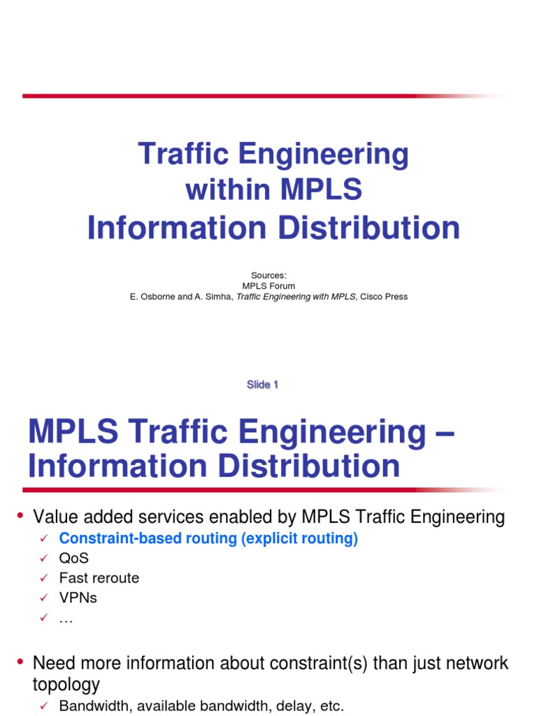 MPLS Traffic Engineering Overview | PDF | Multiprotocol Label Switching ...