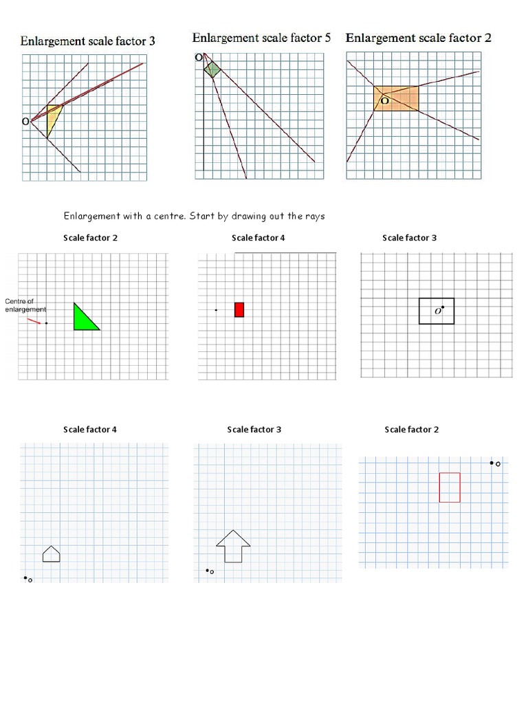 Describing Enlargements First Sheet | PDF