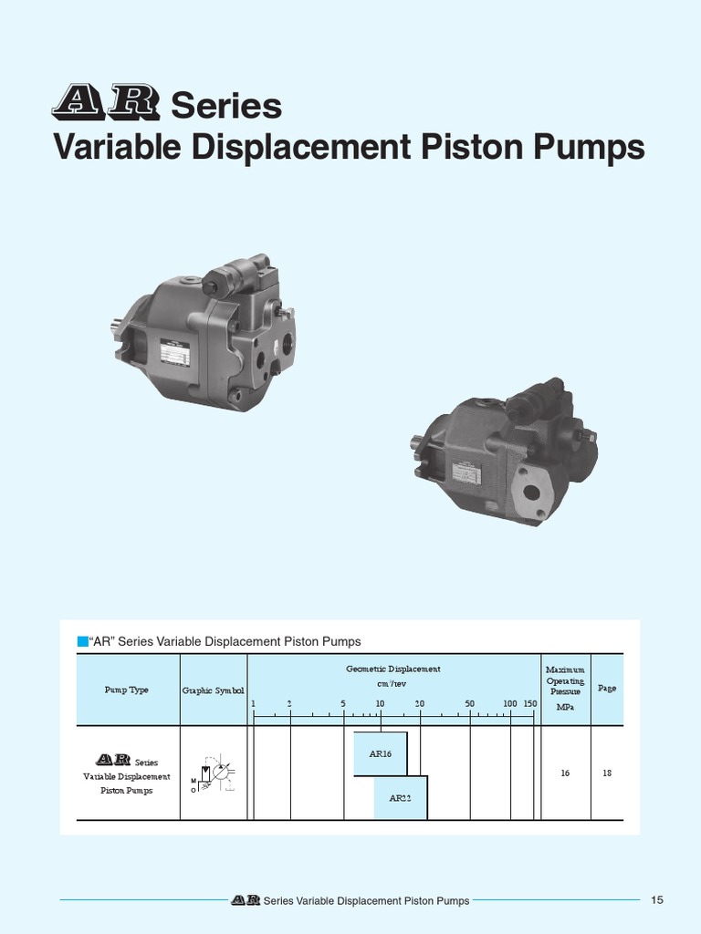 "AR" Series Variable Displacement Piston Pumps | PDF | Pump | Energy ...