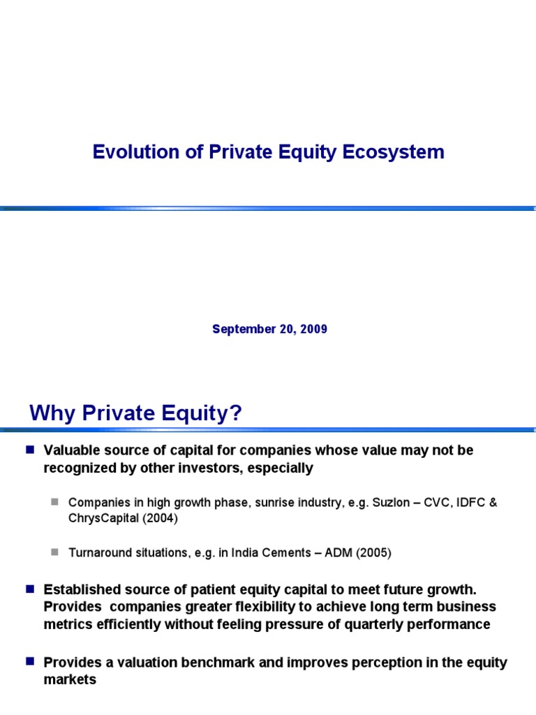 Private Equity Ecosystem Evolution | PDF | Private Equity | Valuation ...