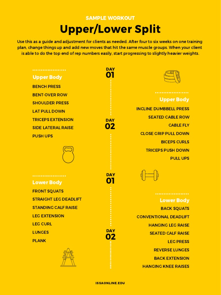 Split Workout Handout PDF | PDF