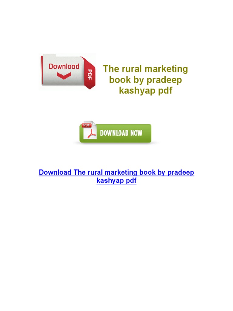 The Rural Marketing Book by Pradeep Kashyap PDF | PDF | Windows Phone | Application Software