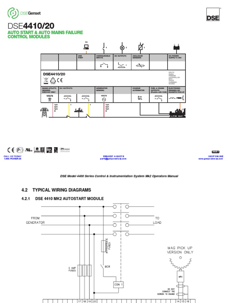 Deep Sea Controller 4410 Drawing PDF | PDF | Electromagnetism | Electronics