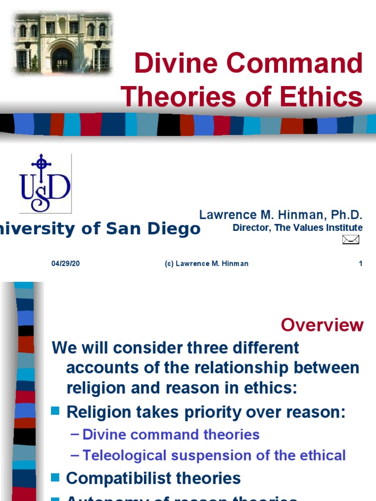 Divine Command Theories of Ethics: University of San Diego | PDF | Abraham | Reason