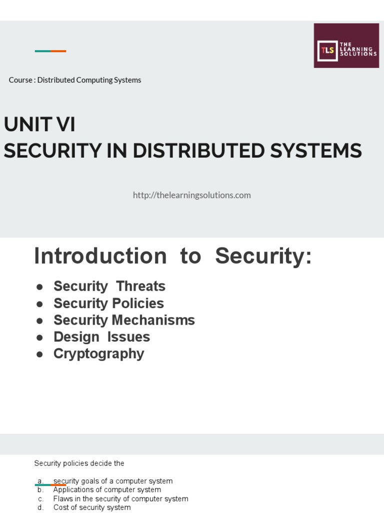 DCS Unit 6 MCQs PDF | Download Free PDF | Denial Of Service Attack ...