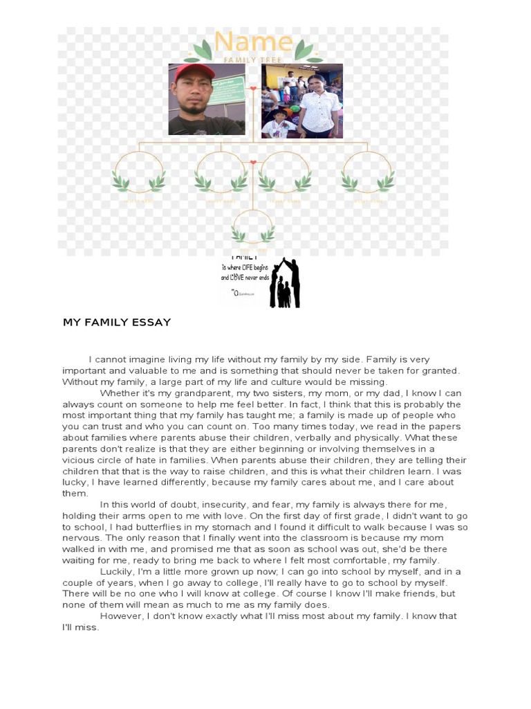 My Family Essay | PDF