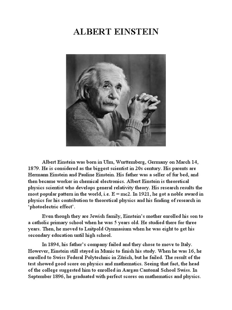 Biografi | PDF | Albert Einstein | Science