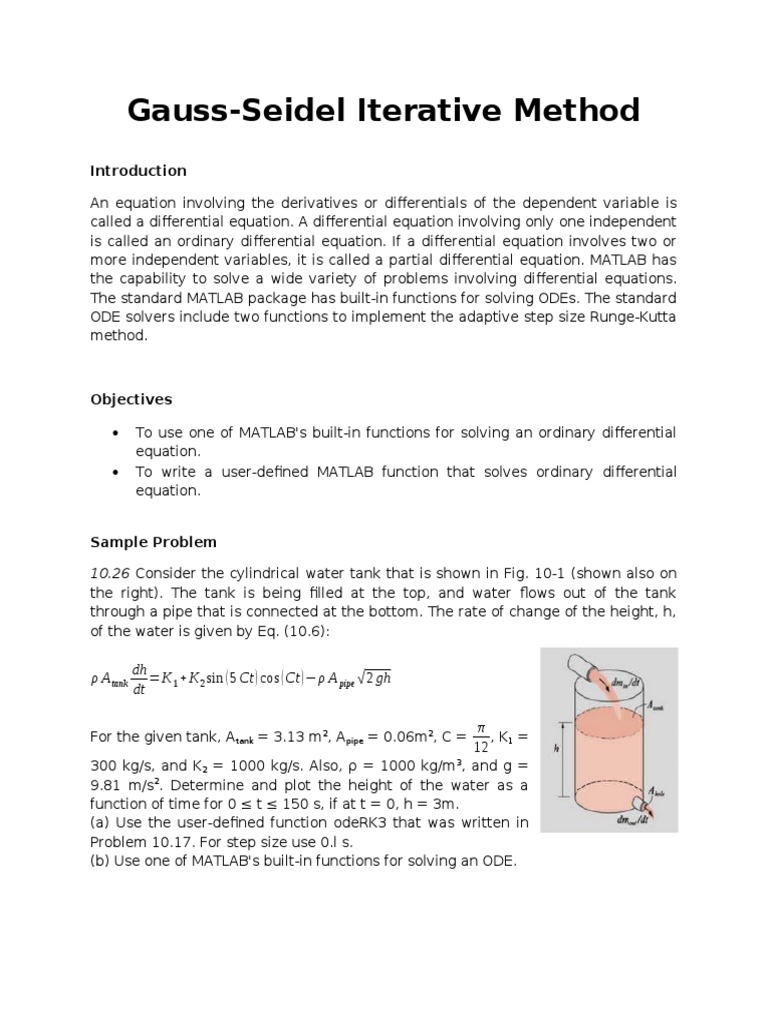 Solving an Ordinary Differential Equation Using Built-In and User ...