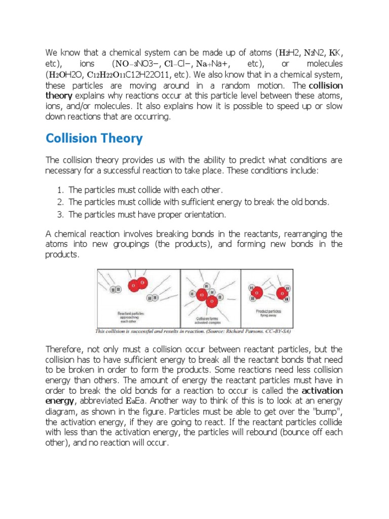 Collision Theory Explains Reaction Rates | PDF | Reaction Rate ...