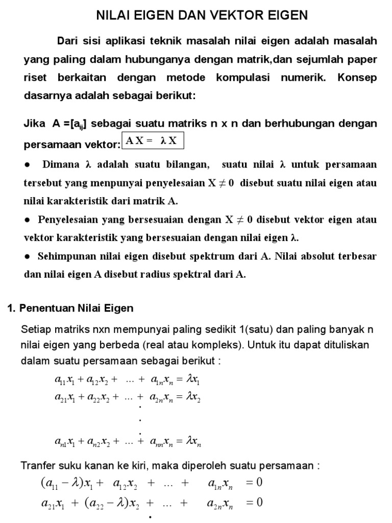 Nilai&Vektor Eigen | PDF