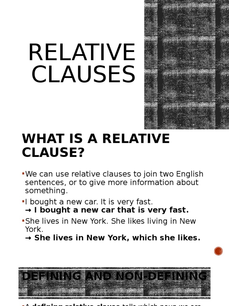 Relative Clauses | PDF | Object (Grammar) | Subject (Grammar)