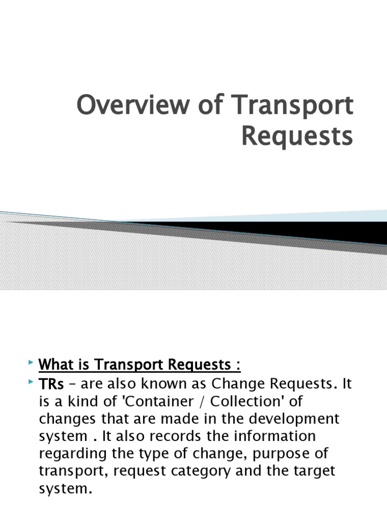 Overview of Transport Requests | PDF