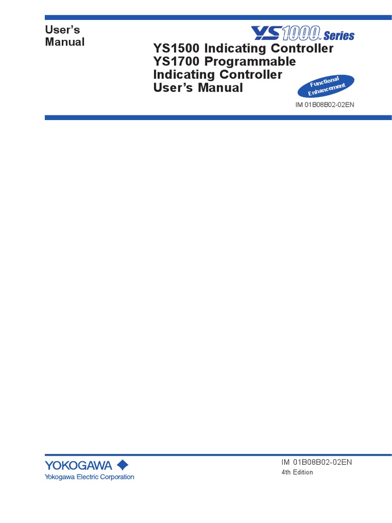 YS1500 Indicating Controller YS1700 Programmable Indicating Controller ...