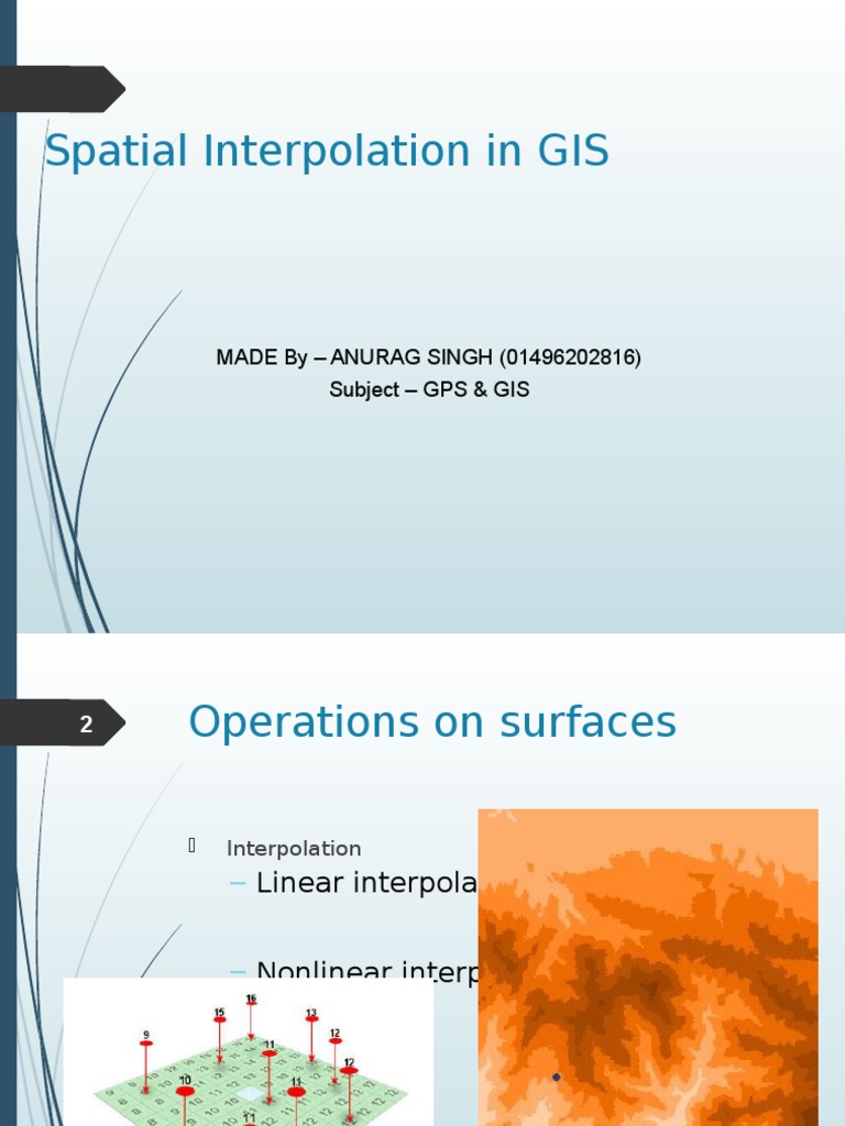 Spatial Interpolation in GIS: MADE by - ANURAG SINGH (01496202816 ...