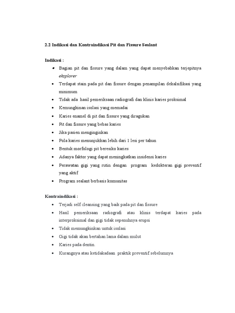 Indikasi Dan Kontraindikasi Pfs | PDF