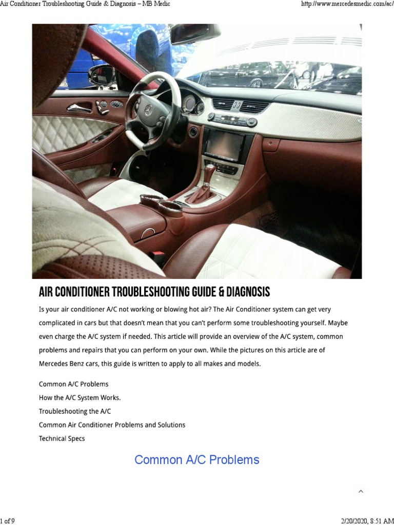 Common A/C Problems | PDF | Thermodynamics | Sustainable Technologies