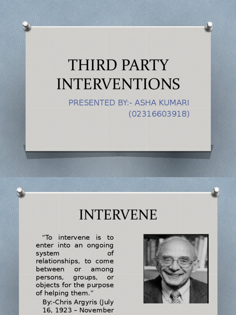 Third Party Interventions | PDF | Conflict (Process) | Psychological ...
