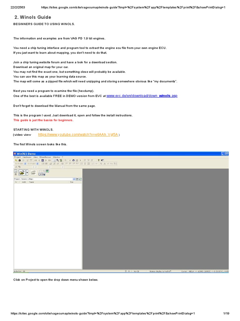 Winols Guide: WWW - Evc.de/en/download/down - Winols - Asp | PDF | Computer File | Temperature