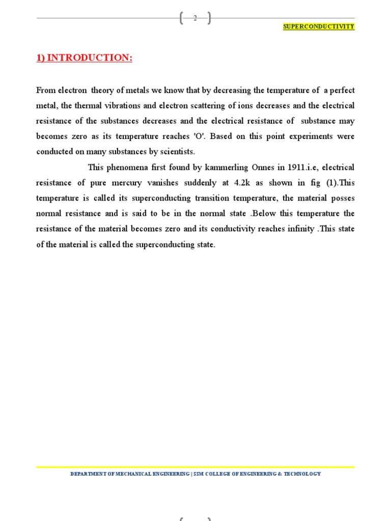 Superconductivity | Download Free PDF | Superconductivity | Electrical Resistivity And Conductivity