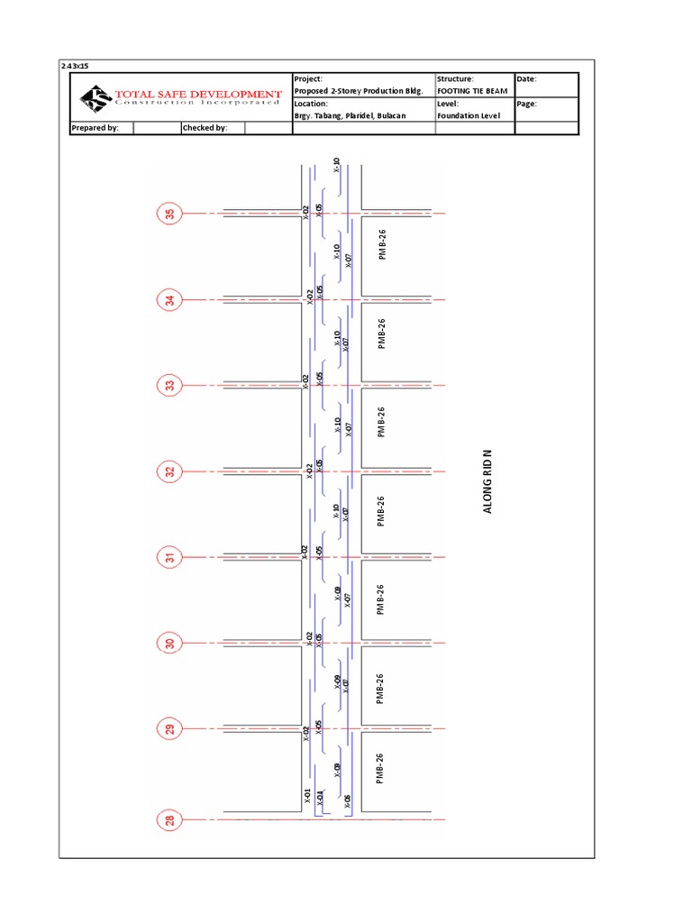 Rebar Schedule for Production Building | PDF
