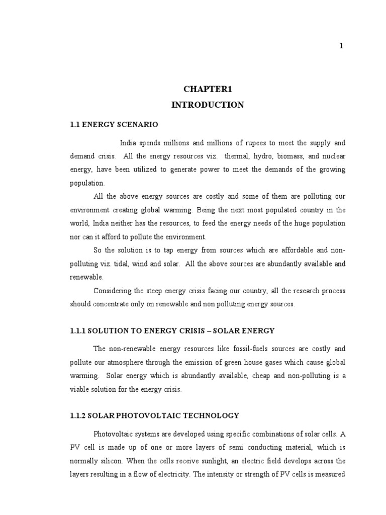 Chapters | PDF | Photovoltaics | Photovoltaic System