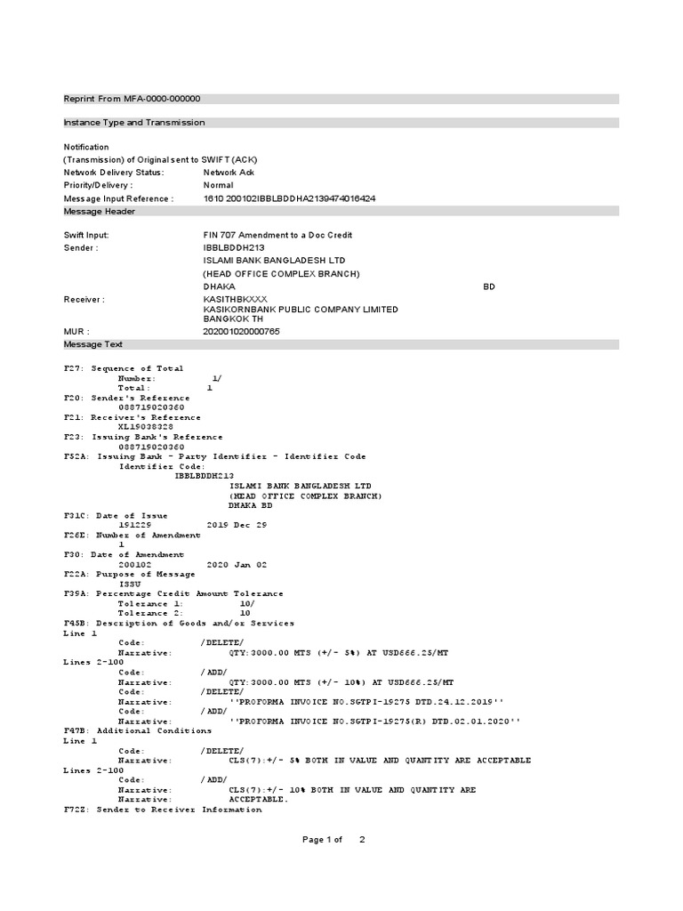 Swift MT400 | PDF | Transmission Control Protocol | Data Transmission