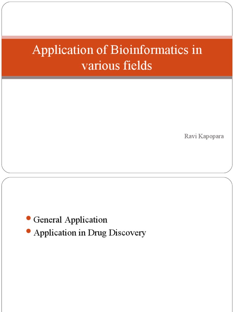 Applications of Bioinformatics in Molecular Medicine, Personalized ...